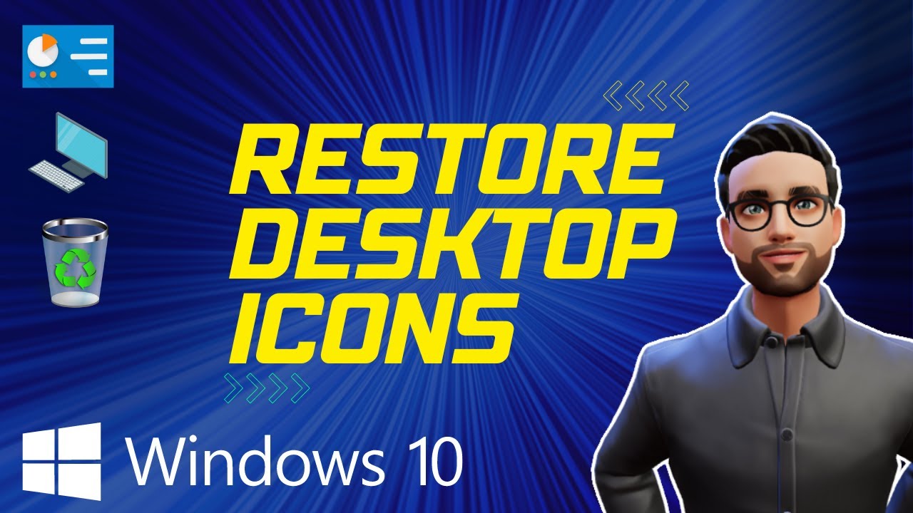 How to Easily Show the Missing Desktop Icon on Windows 10 - YouTube