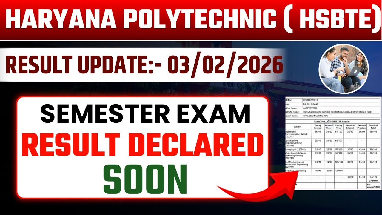 Hsbte Result Update ll Result Is Coming Soon ll HSBTE Result Declared ...