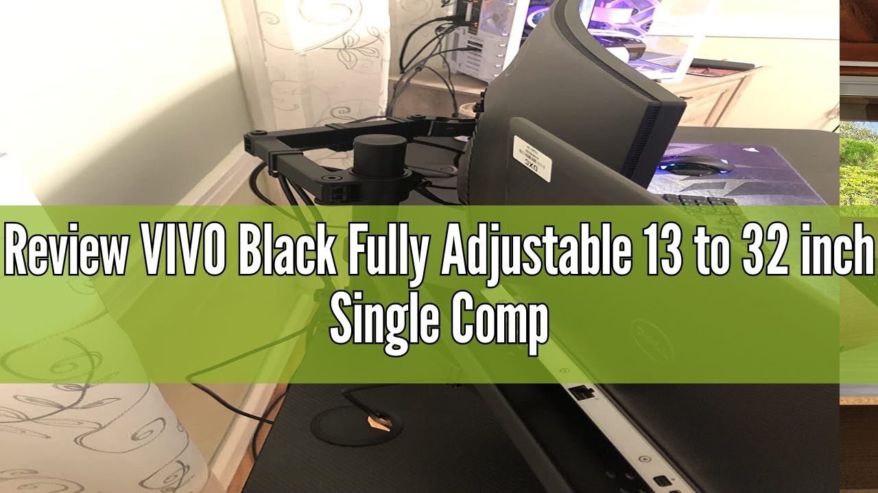 Review VIVO Black Fully Adjustable 13 to 32 inch Single Computer ...