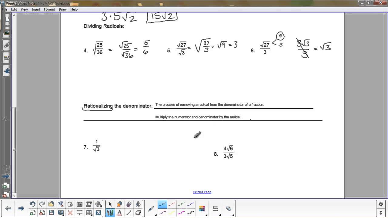 Simplifying Radicals and Conjugates - YouTube