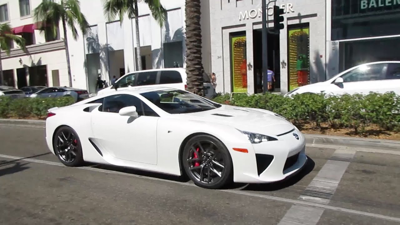 Rare Lexus LFA in Beverly Hills - YouTube