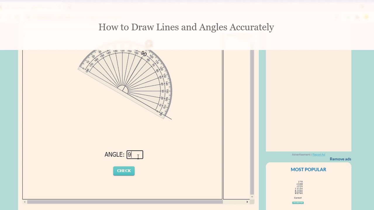 Draw lines and angles accurately Year 5 - YouTube