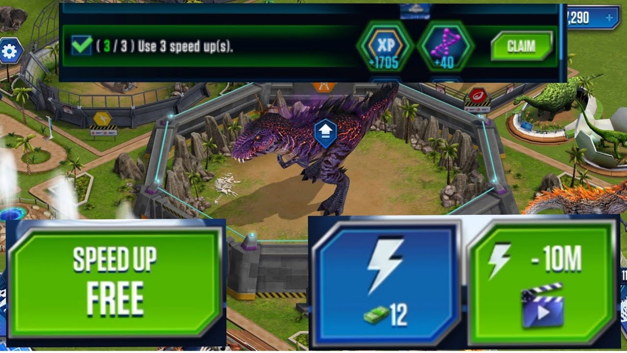 Jurassic World - The Game || How To Complete Speed Up Missions # ...