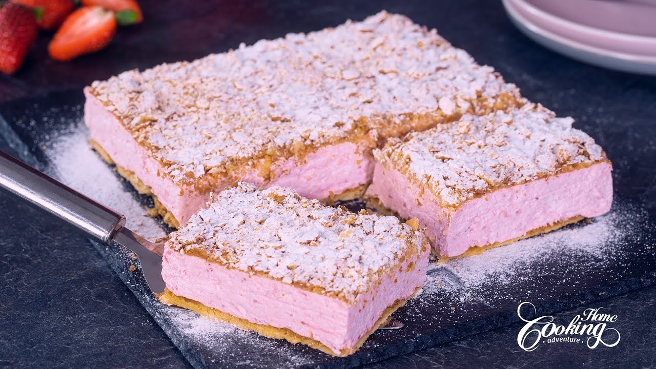 The Best Puff Pastry Strawberry Cheesecake that Will Melt in Your Mouth!