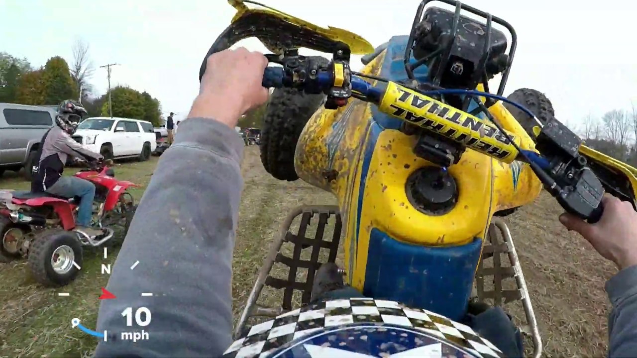 Lt250r vs 850sp | giant drag race | wheelies - YouTube