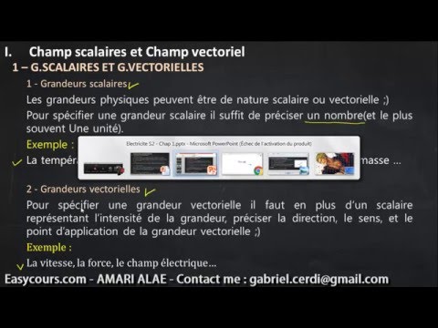 2 - Grandeur Scalaire et Vectorielle - Electricite SMPC - YouTube
