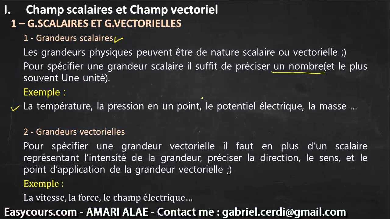 2 - Grandeur Scalaire et Vectorielle - Electricite SMPC - YouTube