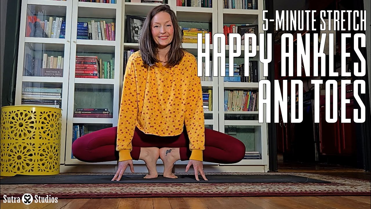Happy Ankles and Toes | 5min Stretch | Yin Restorative Yoga - YouTube