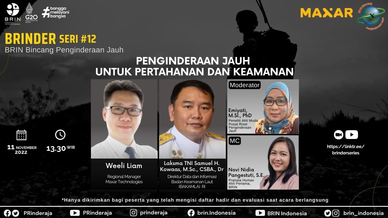 Penginderaan Jauh untuk Pertahanan dan Keamanan | BRINder #12 - YouTube