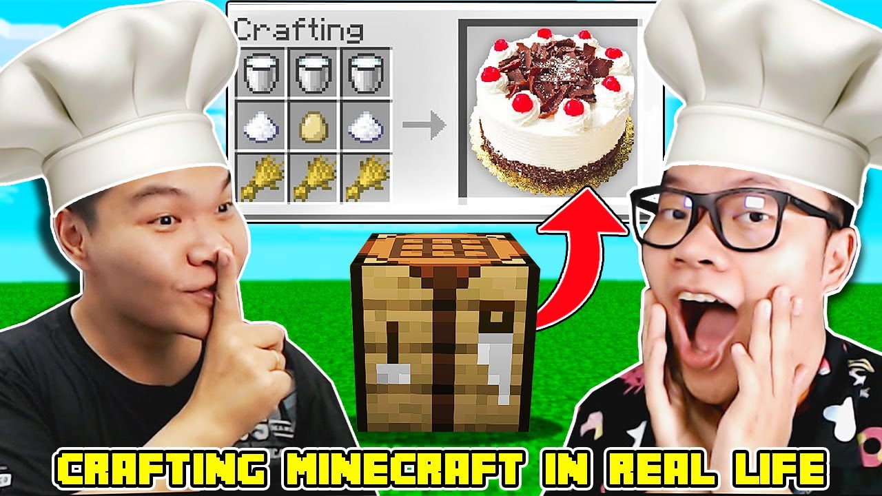 AKU DAN TEGUH SUGIANTO CRAFTING KUE TART MINECRAFT TAPI DI DUNIA NYATA ...
