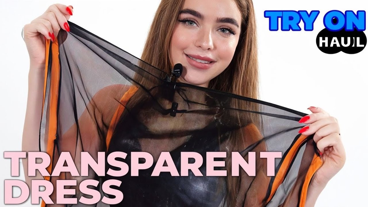 4k See Through Mesh Lingerie Try-on Haul & Transparent Sheer Dress ...