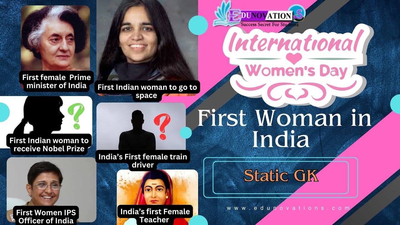 First Women in India | First in India part 3 | International Women's ...