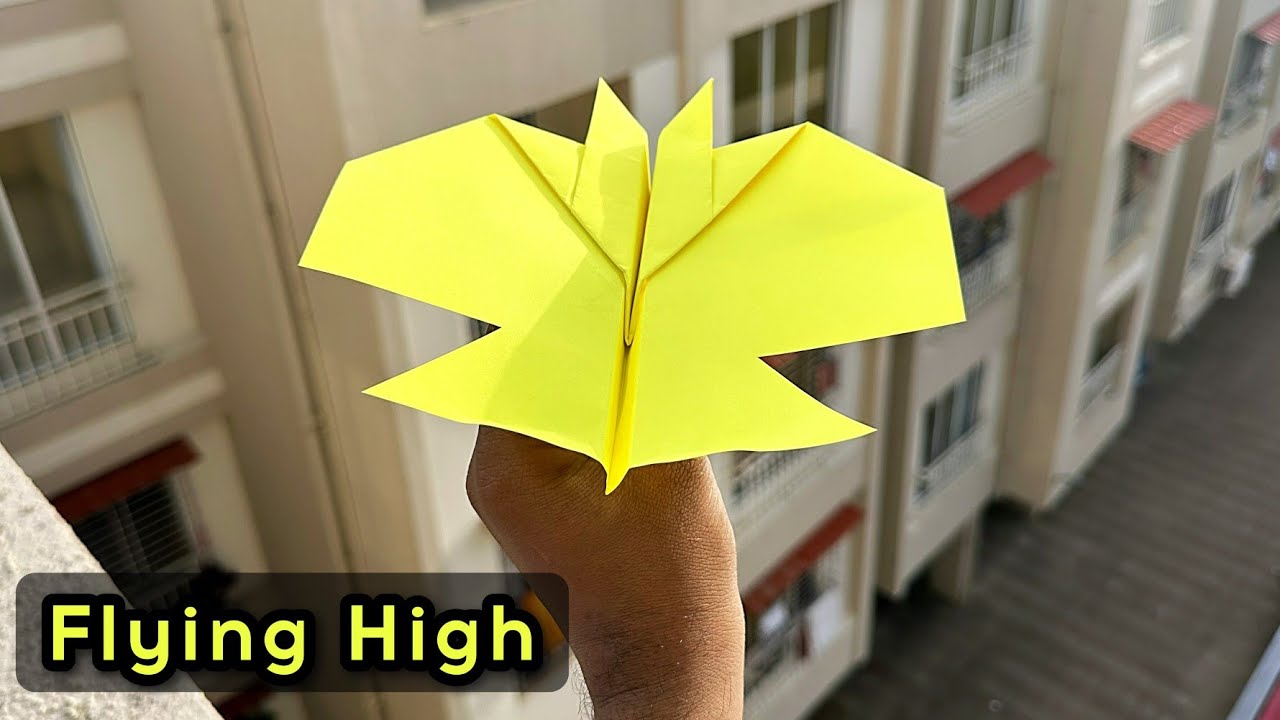 best flying paper bird , how to make paper long flying plane, new paper ...