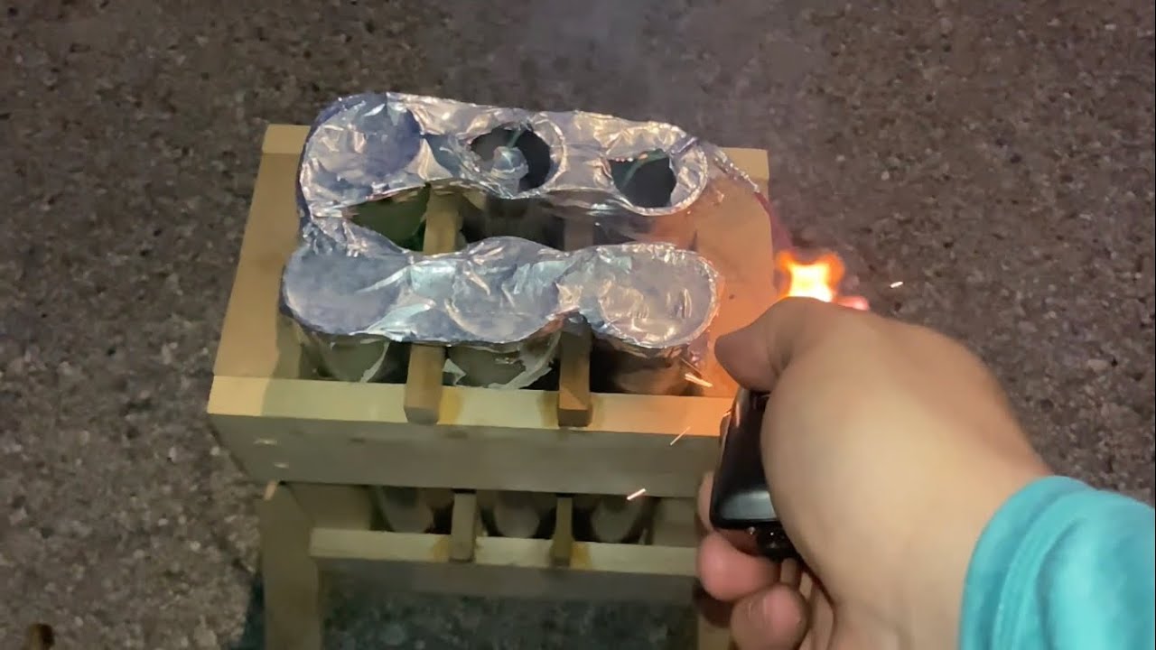 Super loud canister shell fireworks - YouTube