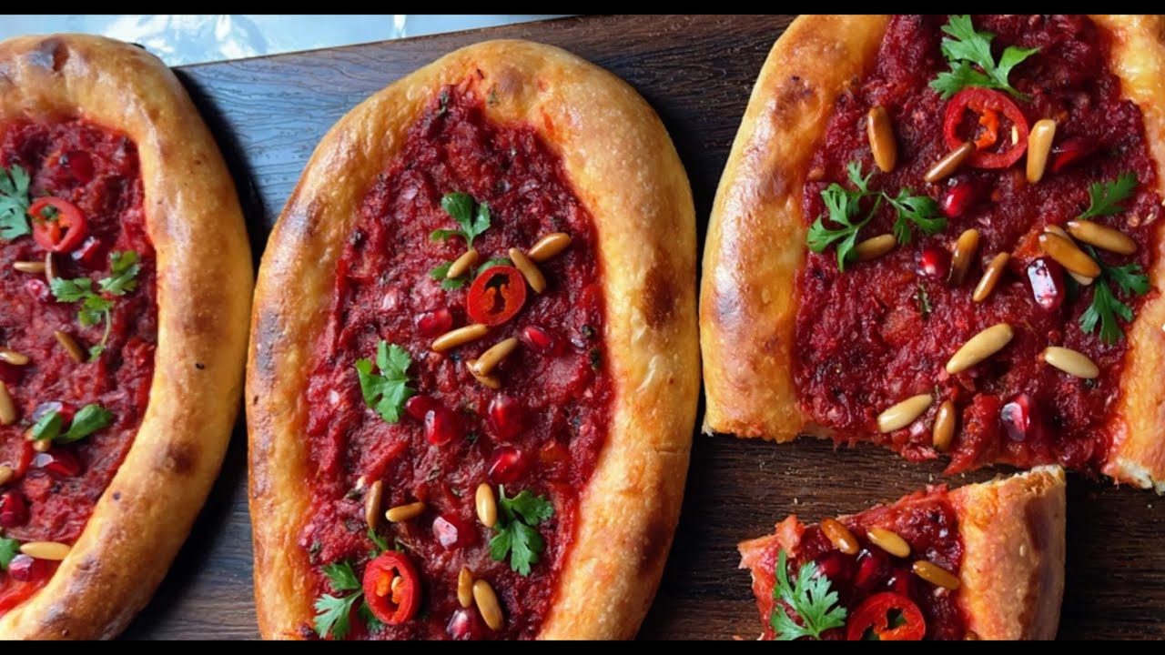 Turkish eggplant Pide (with different fillings) so delicious - YouTube