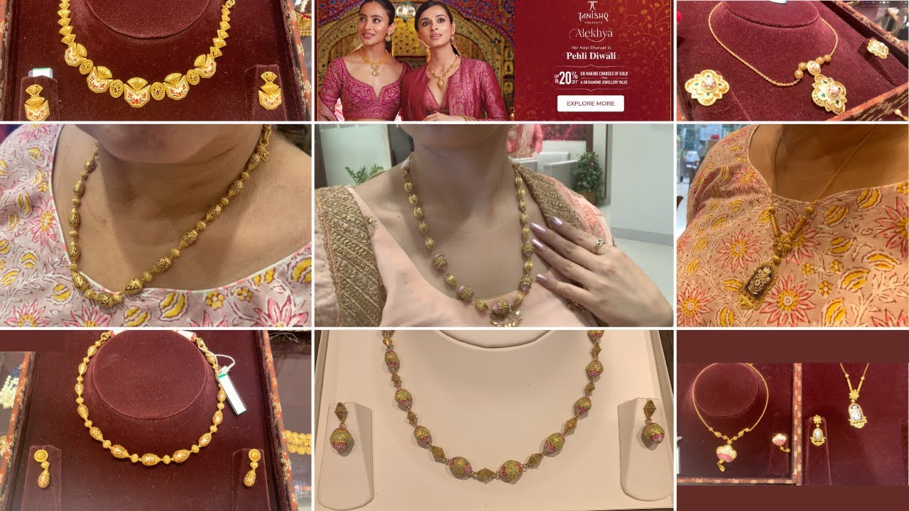 Tanishq Alekhya Light weight necklace sets starts at 1,89,000rs/- with ...