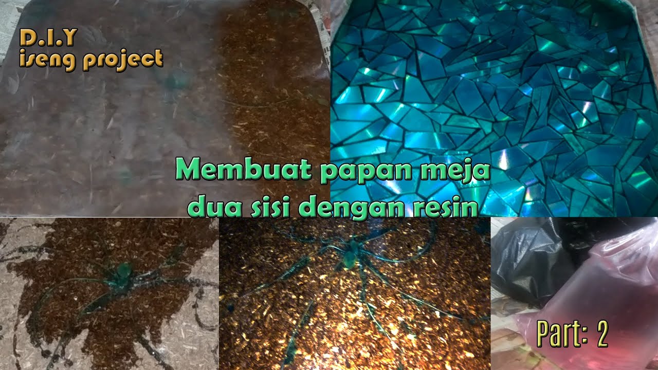 Daur ulang Papan mdf hancur - dua sisi dengan resin bening dan Resin ...