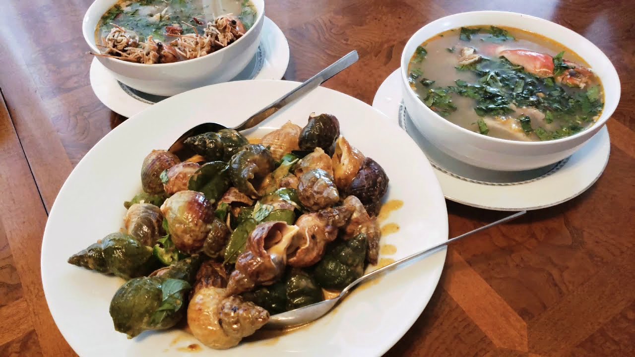 ឆាខ្ទិះខ្យងសមុទ្រ Curry Escargots with red curry sauce - YouTube