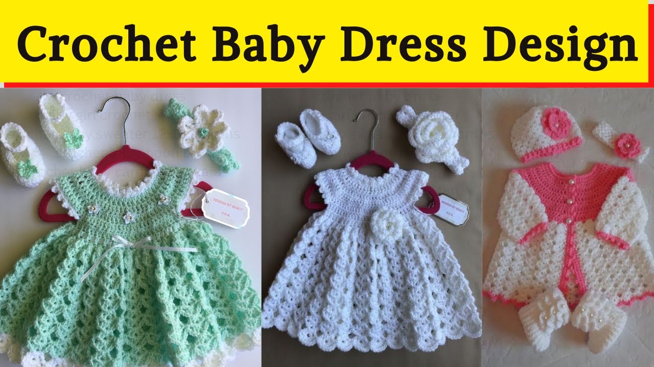 Crochet Baby Dress | Baby Crochet frock | karoshiya ke design ...