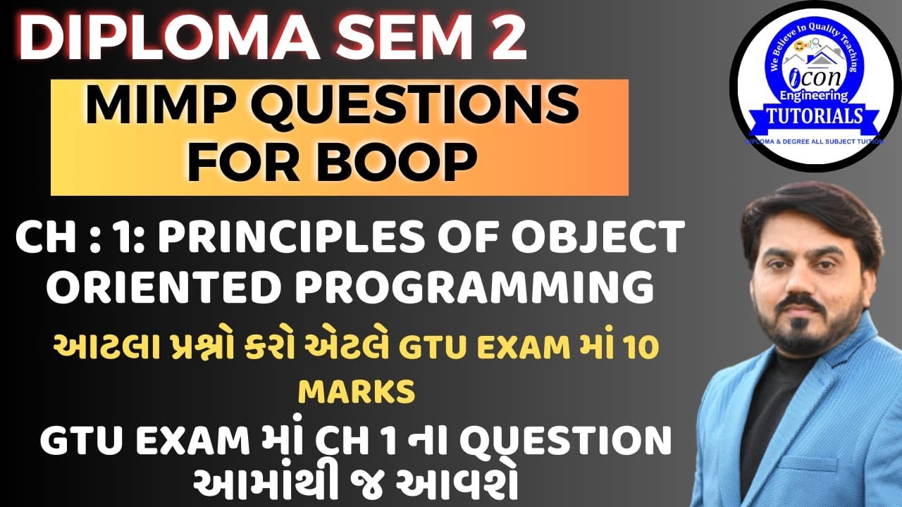Boop Mimp Question For Gtu Exam Boop Chapter 1 Mimp Question Diploma Sem 2 Computer