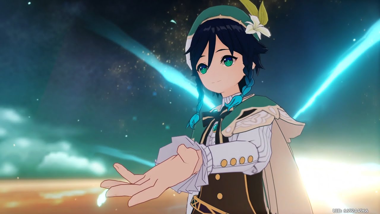 Venti showing some of his powers | Cutscene Animation [ Genshin Impact ...