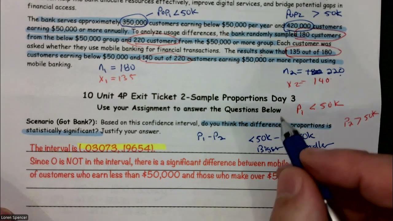 10 Unit 4P Exit Ticket 2 Proportion Z Interval and Test Got Bank - YouTube