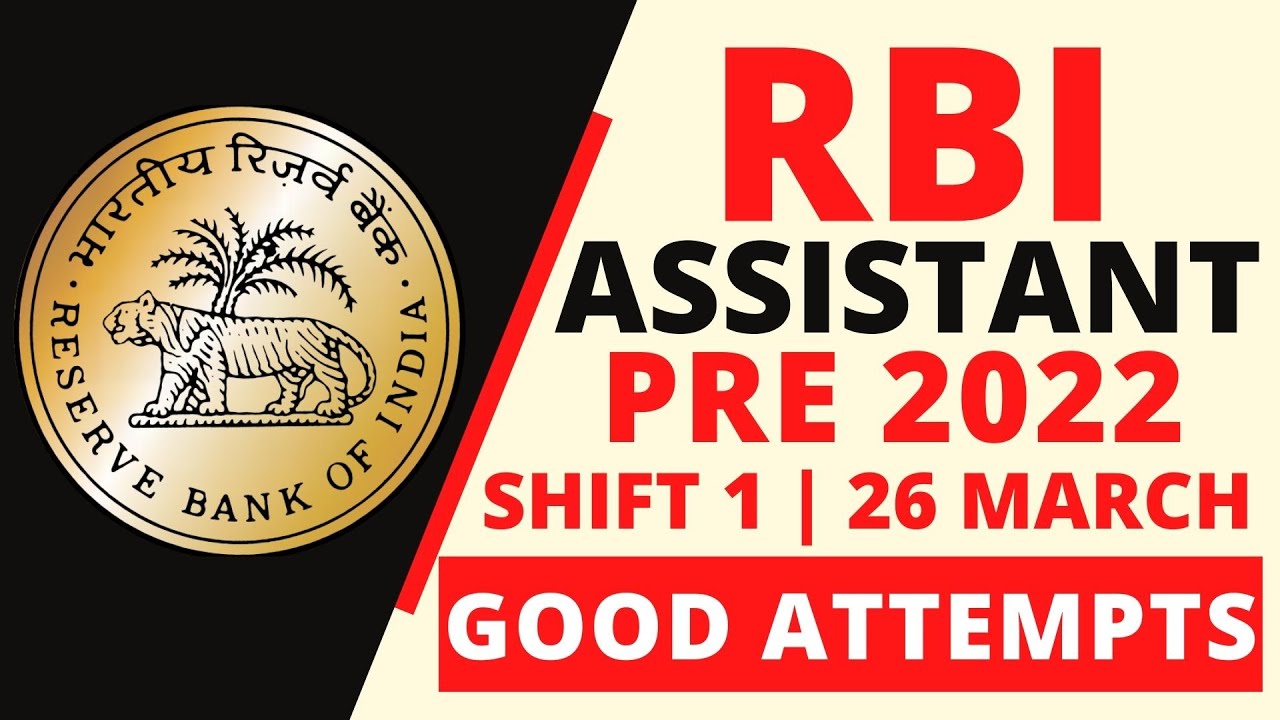 RBI ASSISTANT PRE 2021 EXAM REVIEW | GOOD ATTEMPTS | SHIFT 1 | 26 MARCH ...