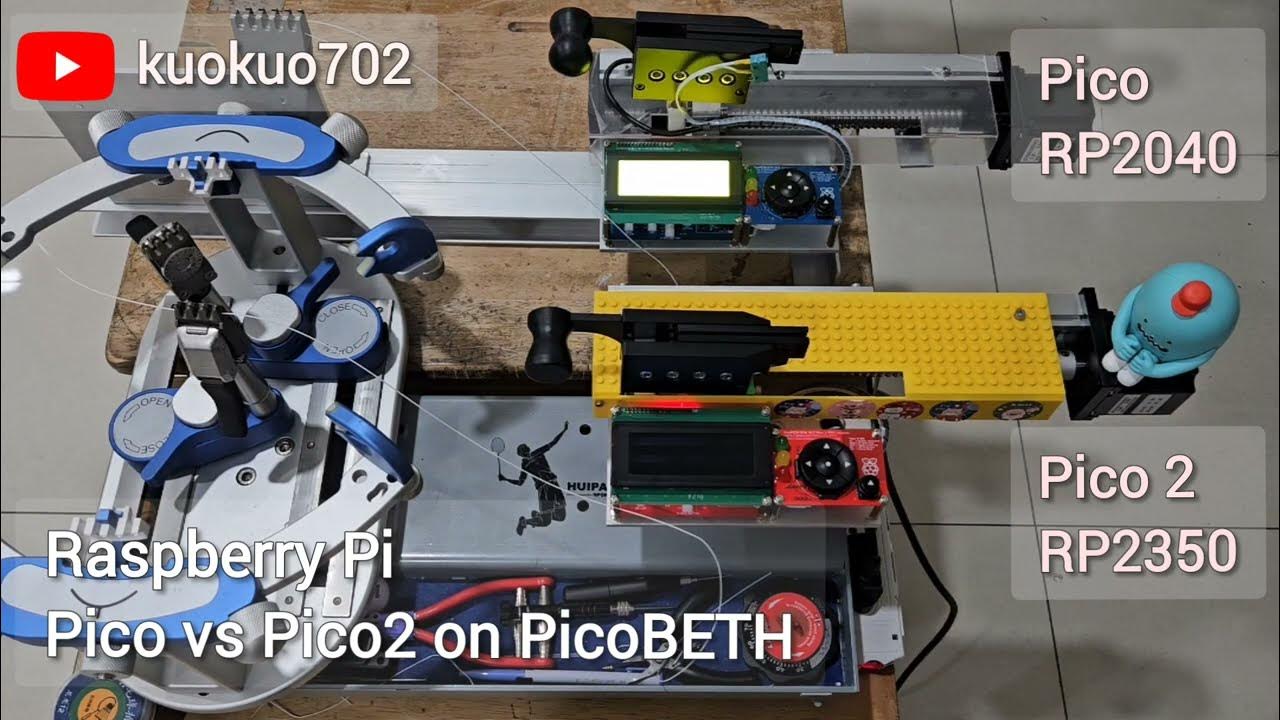 Raspberry Pi Pico vs Pico2 on PicoBETH (DIY badminton stringing machine) - YouTube