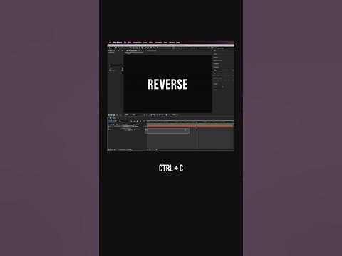 Обратная анимация в After Effects | Time-Reverse Keyframes #афтерэффектс #aftereffects - YouTube