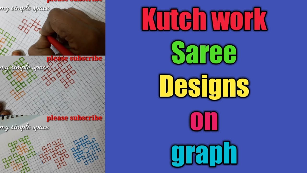 Kutch Work Saree Design Drawing On Graph In Telugu||Sindhi Stitch ...