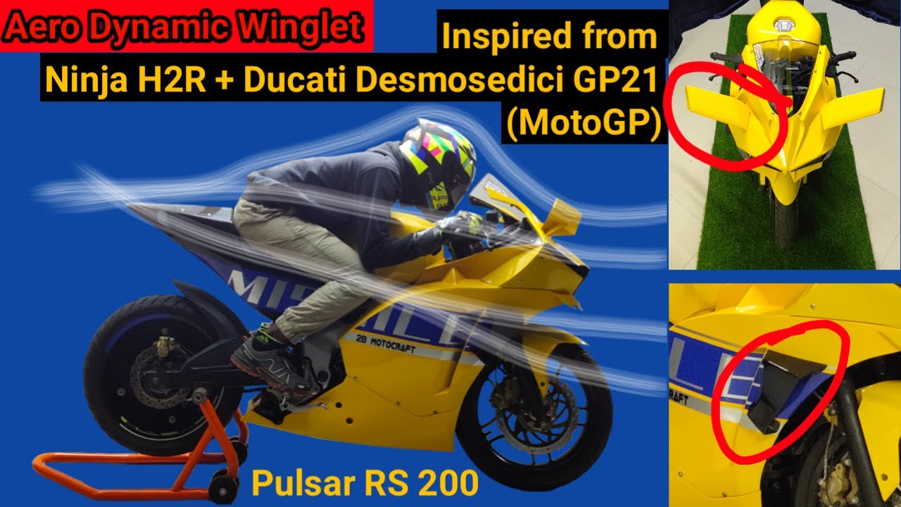 Pulsar RS 200 | Aero Dynamic Winglet making | Ninja H2R | Ducati ...