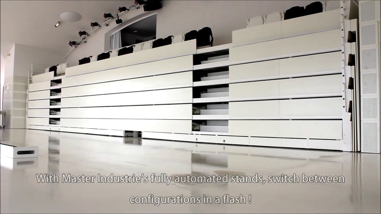 Master Industrie fully automated retractable stands - YouTube