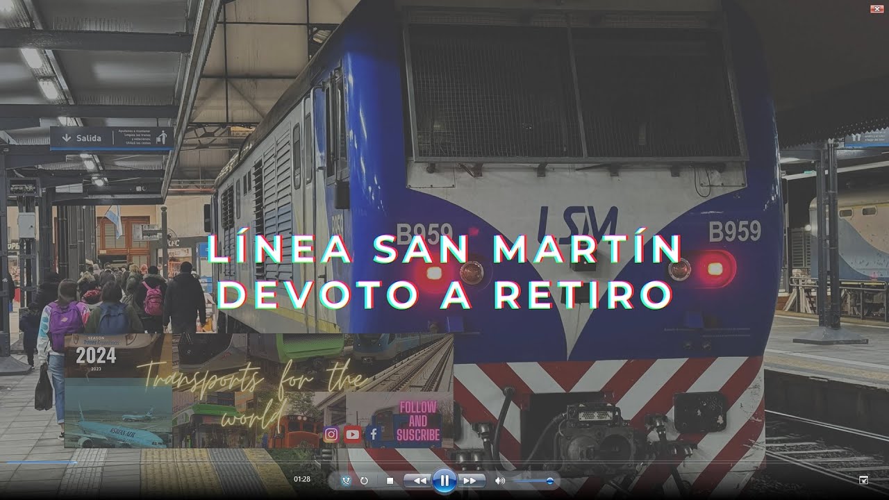 TRENES ARGENTINOS LINEA SAN MARTIN -DEVOTO A RETIRO- - YouTube
