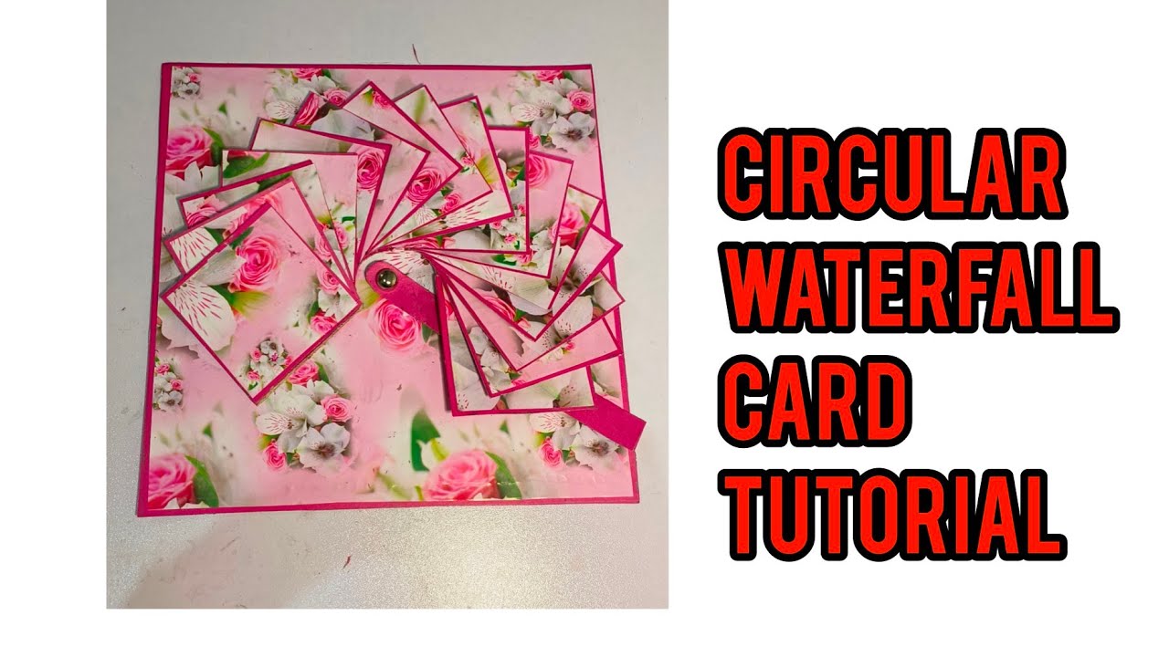 How to make Circular Waterfall Card tutorial/ Diy photo card - YouTube