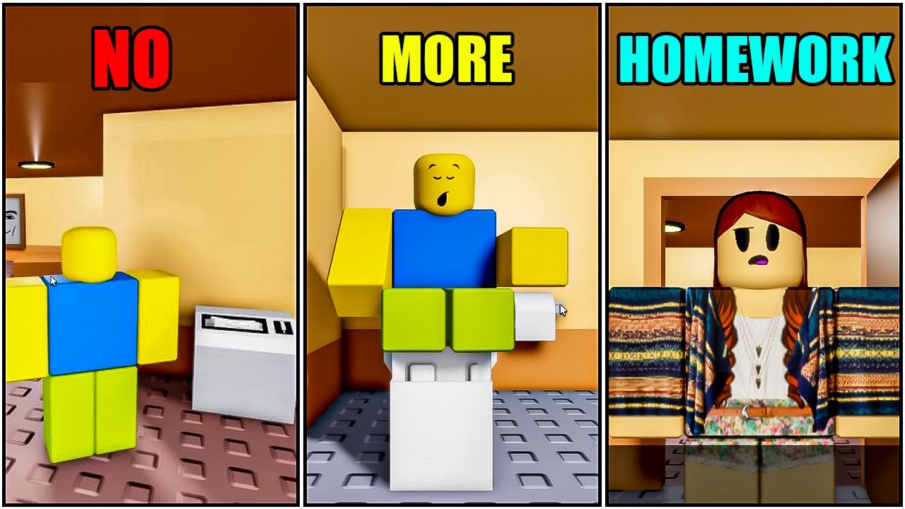 ROBLOX ;- NO MORE HOMEWORK { All New Ending } Full Gameplay - YouTube