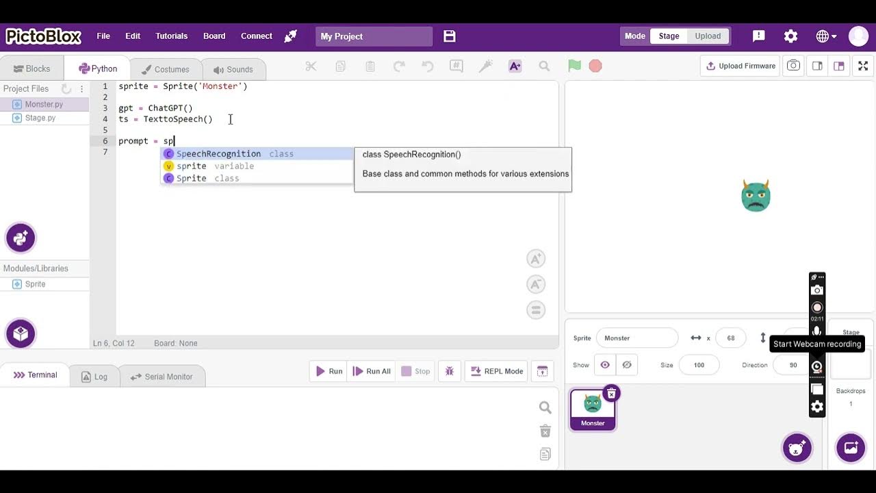 Tutorial on Chat Gpt using Pictoblox - YouTube
