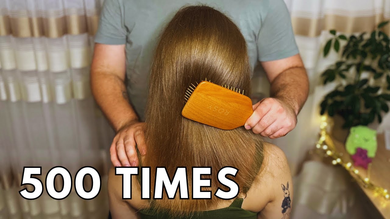 ASMR Insomnia Treatment - 500 Times Hair Brushing - YouTube