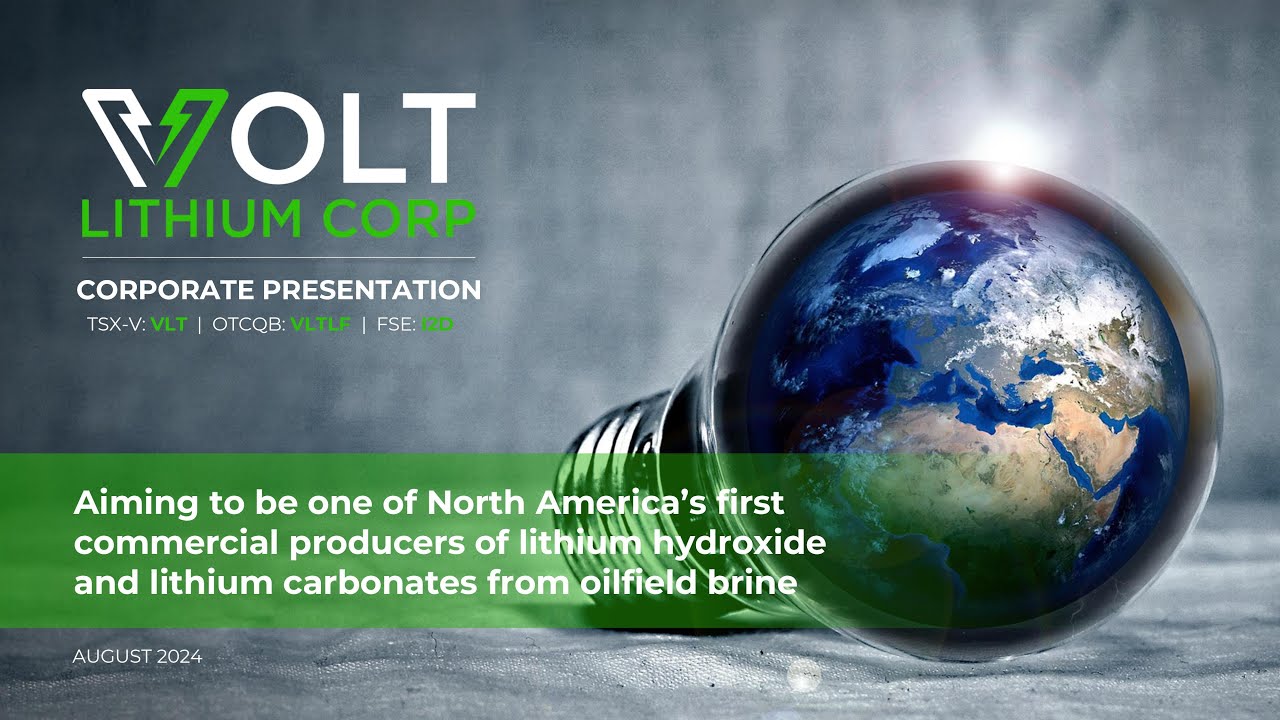 Volt Lithium Corp. (OTCQB: VLTLF | TSXV: VLT): Virtual Investor ...
