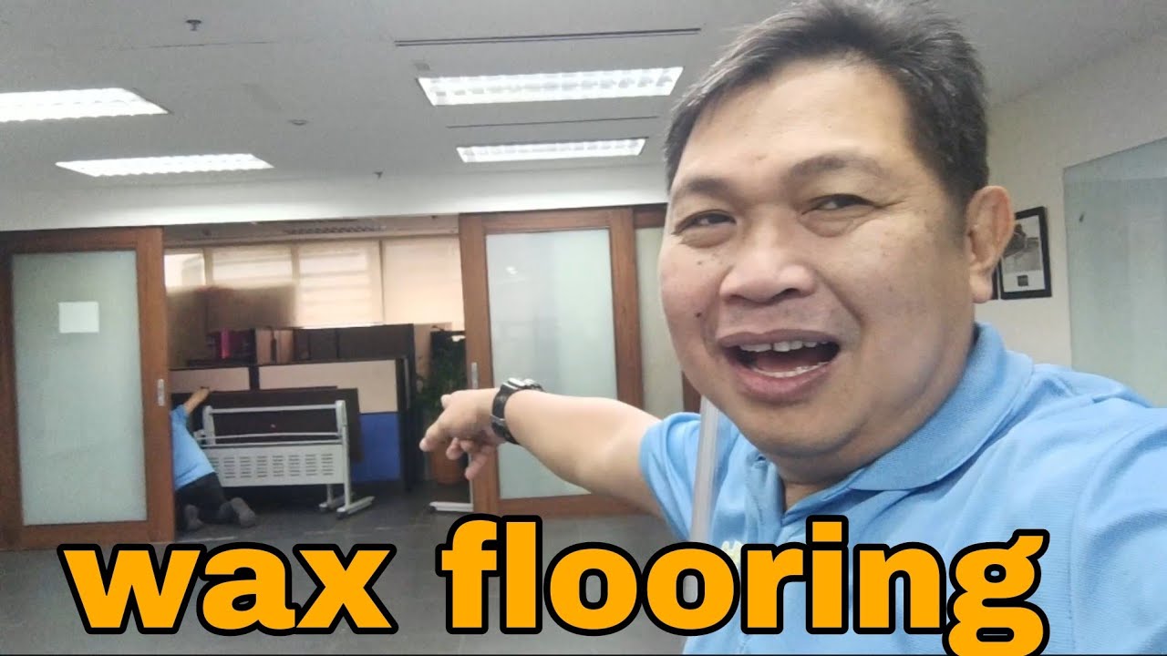 Stripping and waxing tile floor - YouTube