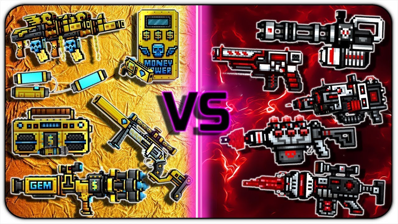 Pixel Gun 3D - Gold Division Weapons VS Champion Weapons - YouTube