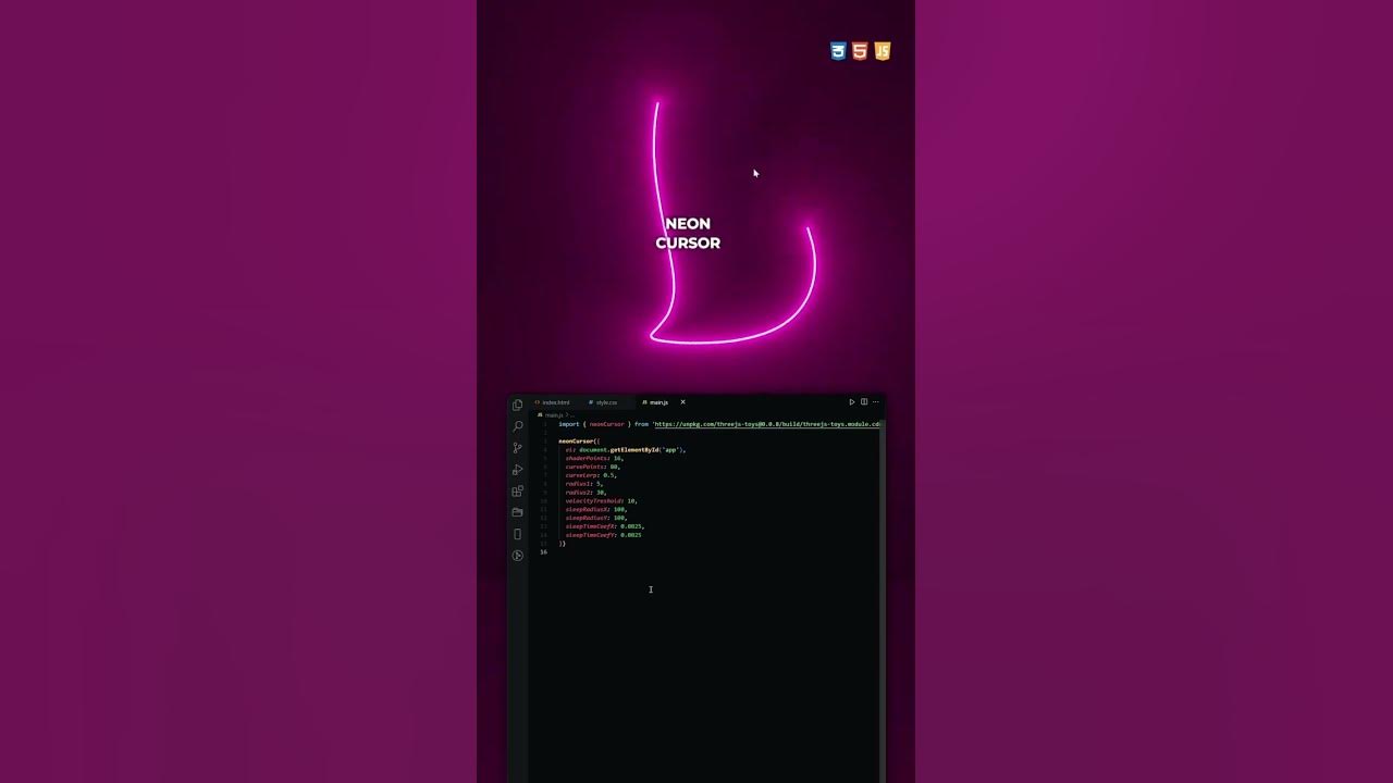 Neon cursor #html #css #js #viralshorts #new #shorts #phonk #music - YouTube