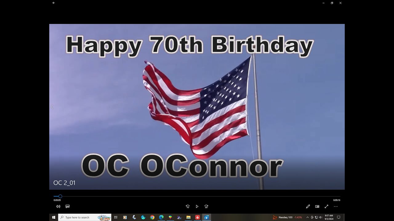OC's 70th birthday slideshow - YouTube