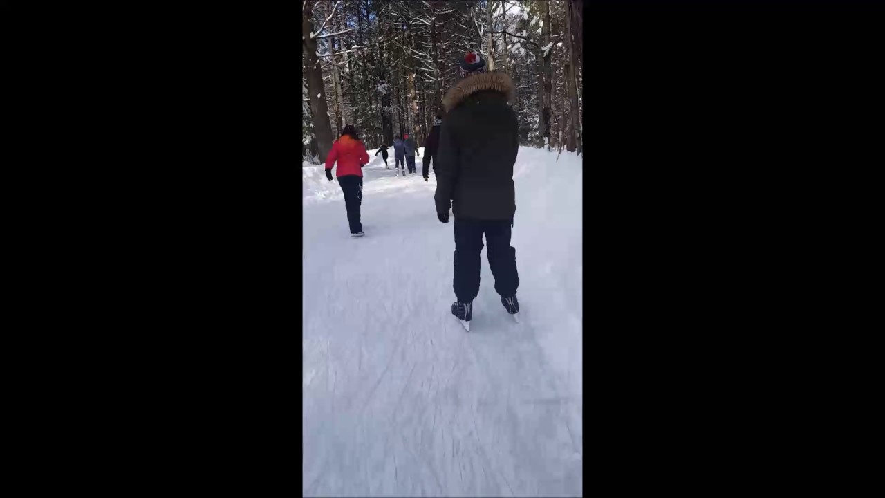 Skating in Arrowhead Provincial Park - YouTube