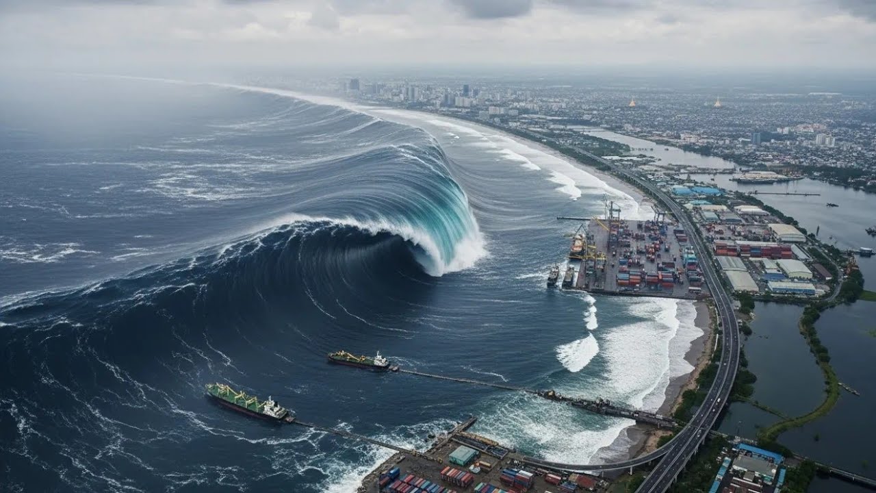 RAGING TSUNAMI: Yangon Coast Collapses, Myanmar's Ports Swept Away ...