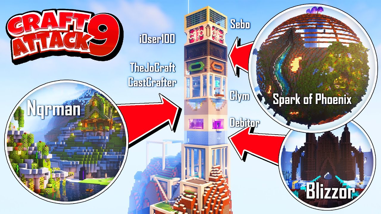 Der Craft Attack Tower & Base Tour🔨 Craft Attack 9 #18 - YouTube