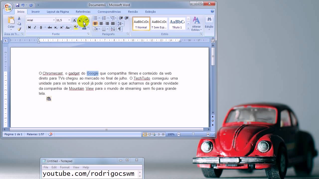 Word 2007 - Texto Negrito, Itálico e sublinhado - Microsoft - YouTube
