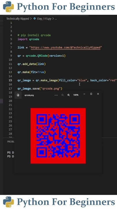 Change QR Code Colors With Python | Python For Beginners - YouTube