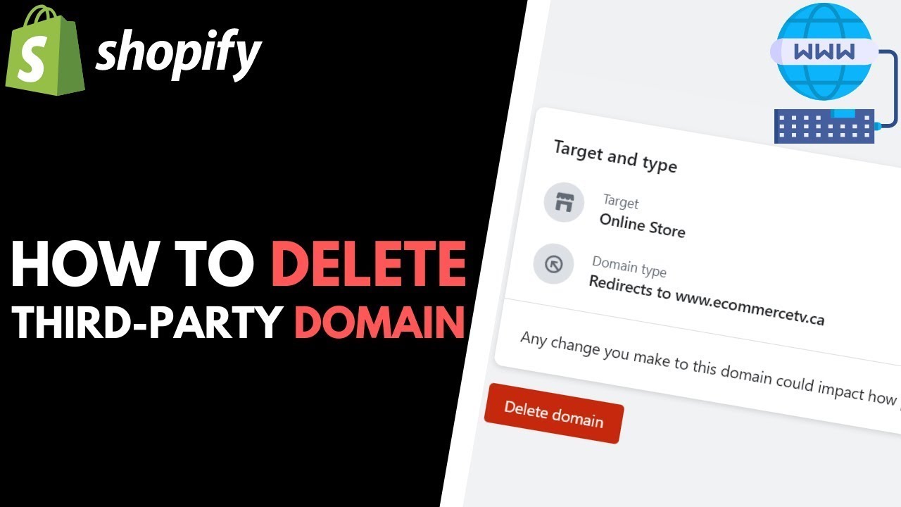 Shopify: How to Remove Third-Party Domain - YouTube