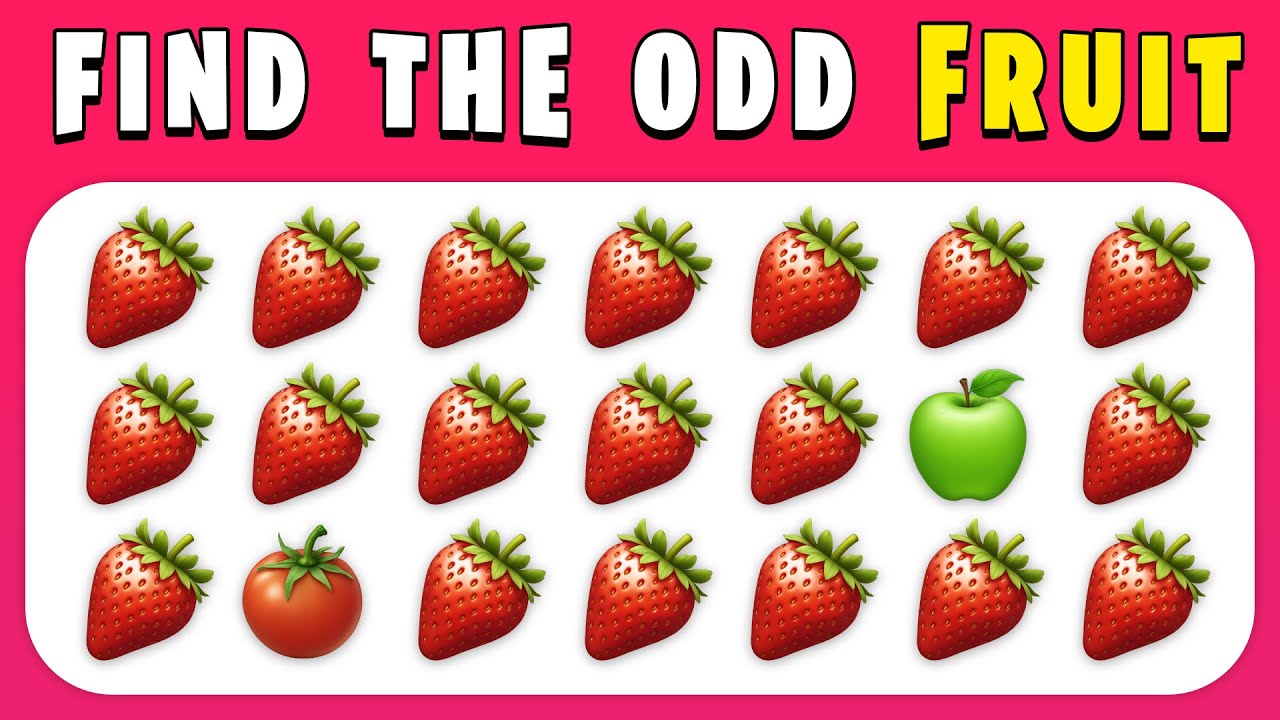 Find The Odd One Out | Fruits, Beans, Vegetables 🍎🥑🍉| 40 Ultimate ...