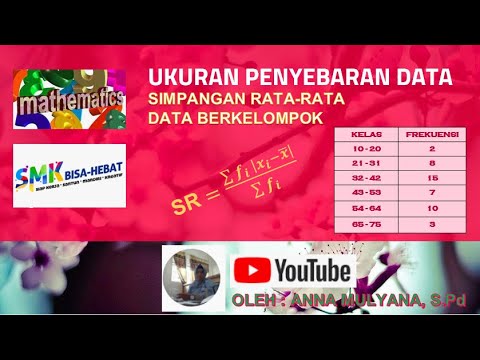 Menghitung nilai simpangan rata-rata data berkelompok - YouTube